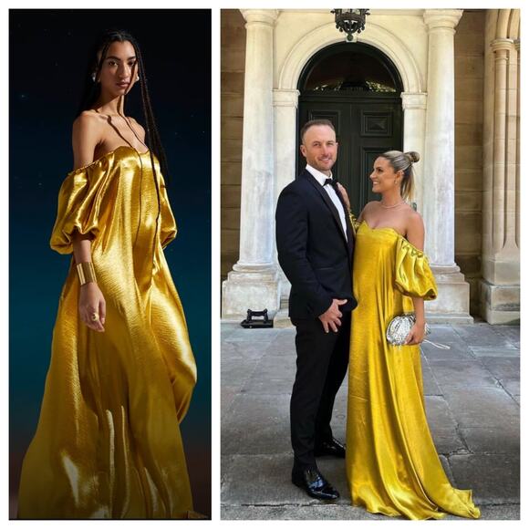 Caroline Constas | Dresses | Caroline Contas Gold Mustard Strapless ...